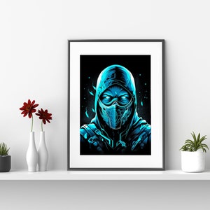 Sub-zero Mortal Kombat A4 Digital Art Print, Self-print Gaming Decor ...