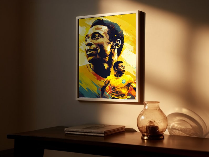 Pele: Soccer Legend A4 Digital Art Print - A Tribute to the King of ...