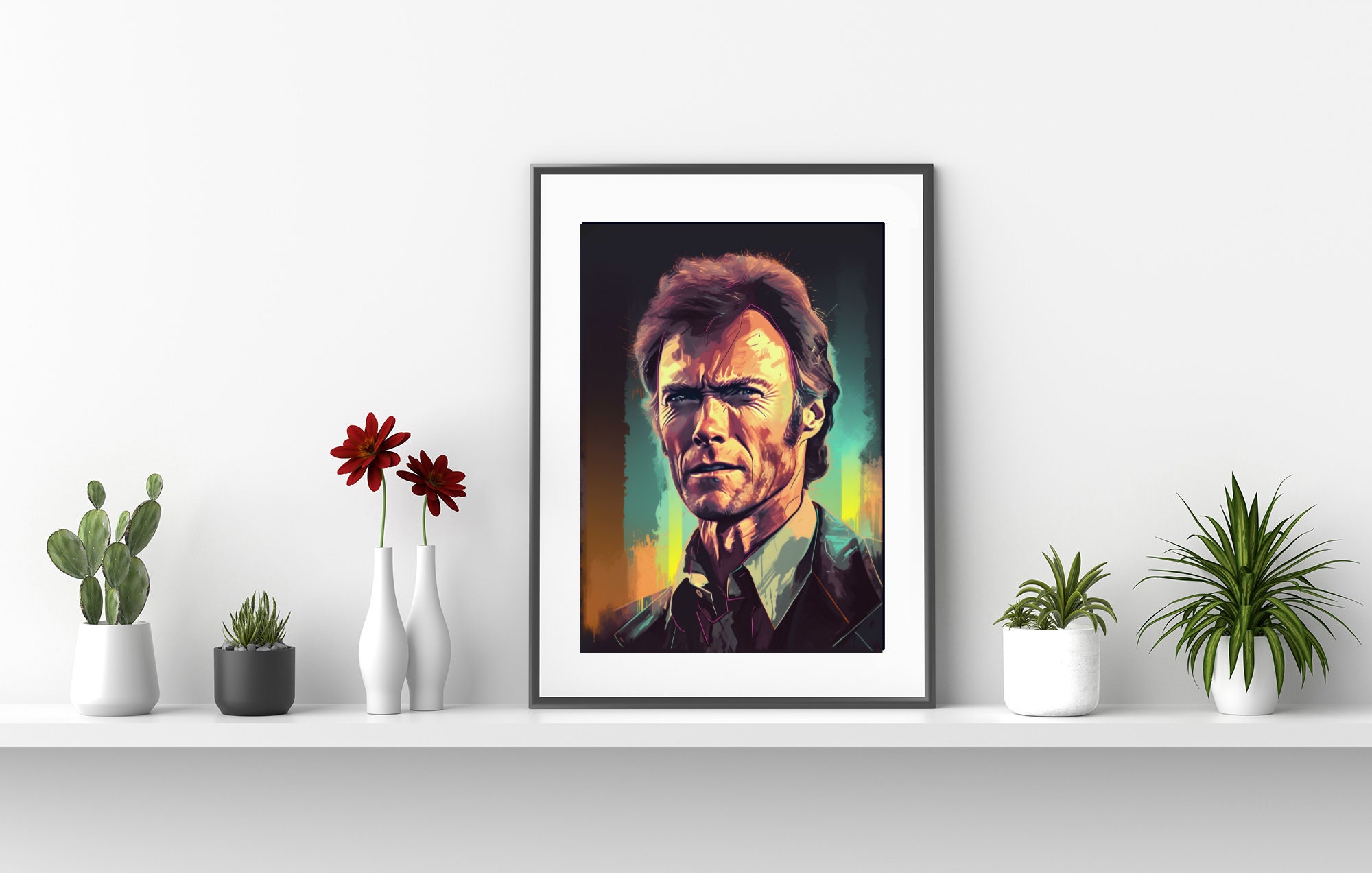 Clint Eastwood A4 Digital Art Print, Self-print Hollywood Legend Decor ...