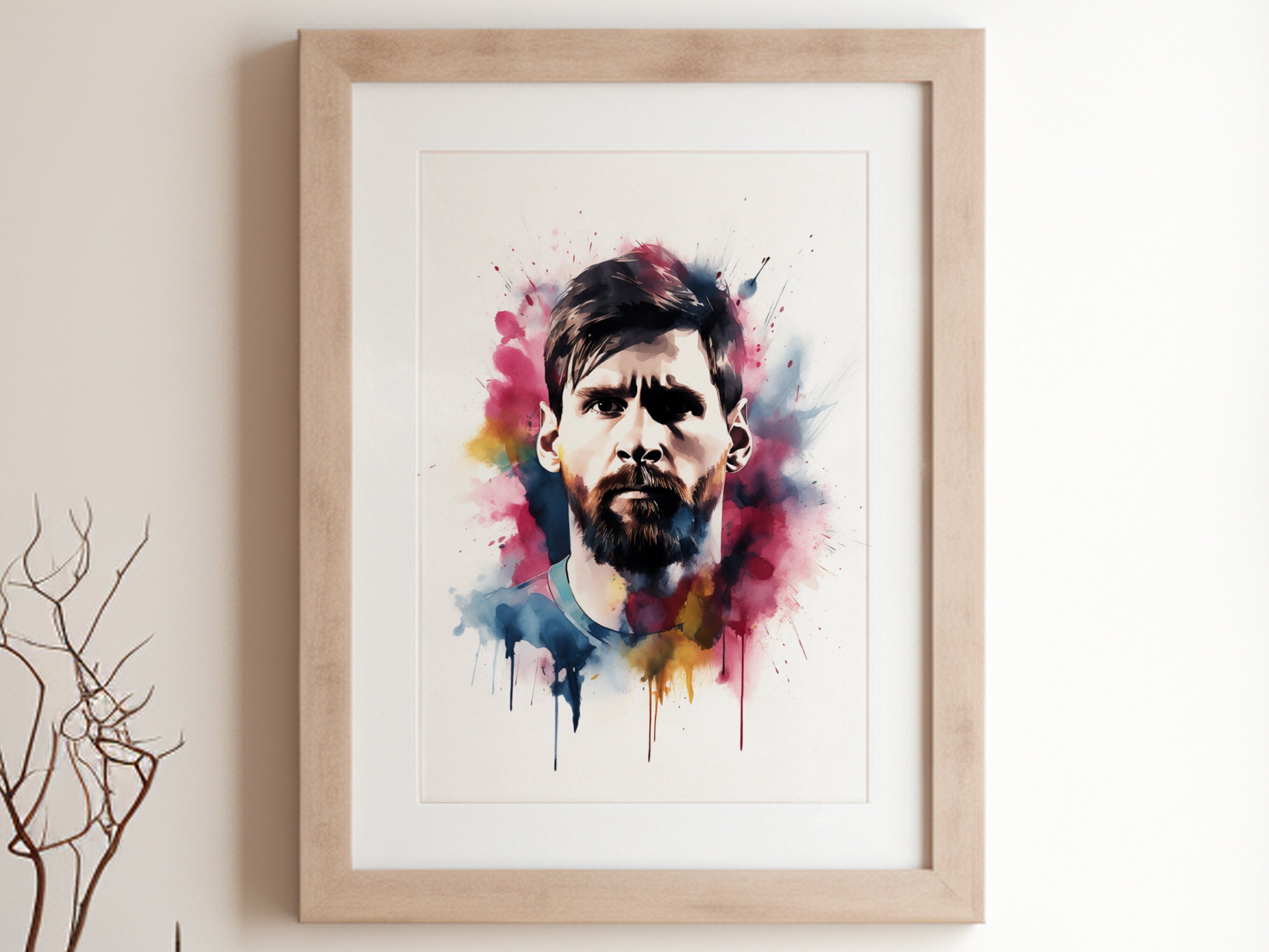Lionel Messi A4 Watercolour Print - the Football Legend Artistic ...