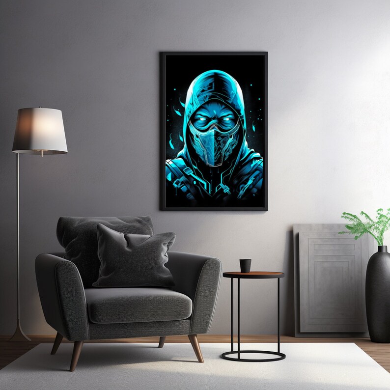 Sub-zero Mortal Kombat A4 Digital Art Print, Self-print Gaming Decor ...