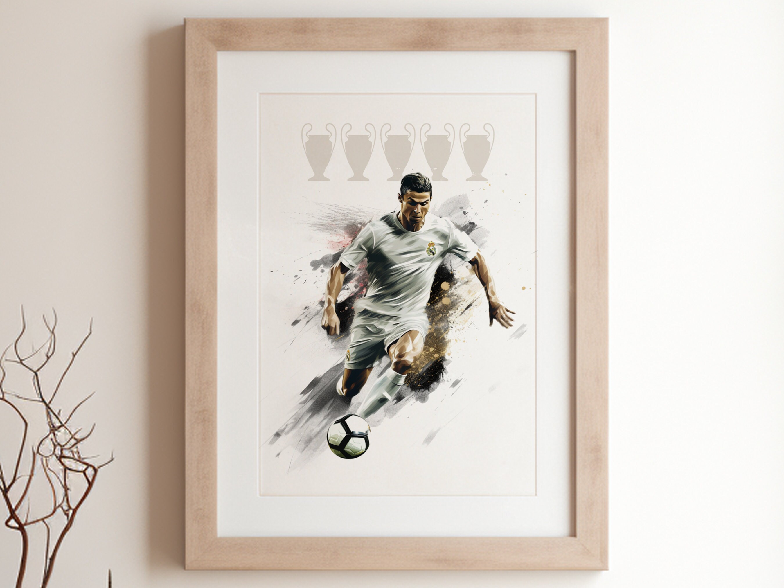 Cristiano Ronaldo CR7 A4 Watercolour Print - Champions League Icon ...