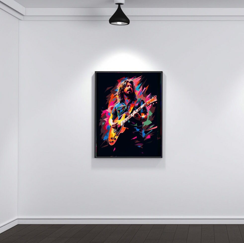 Dave Grohl-inspired A4 Art Print, Self-print, Rock Legend Tribute Decor ...