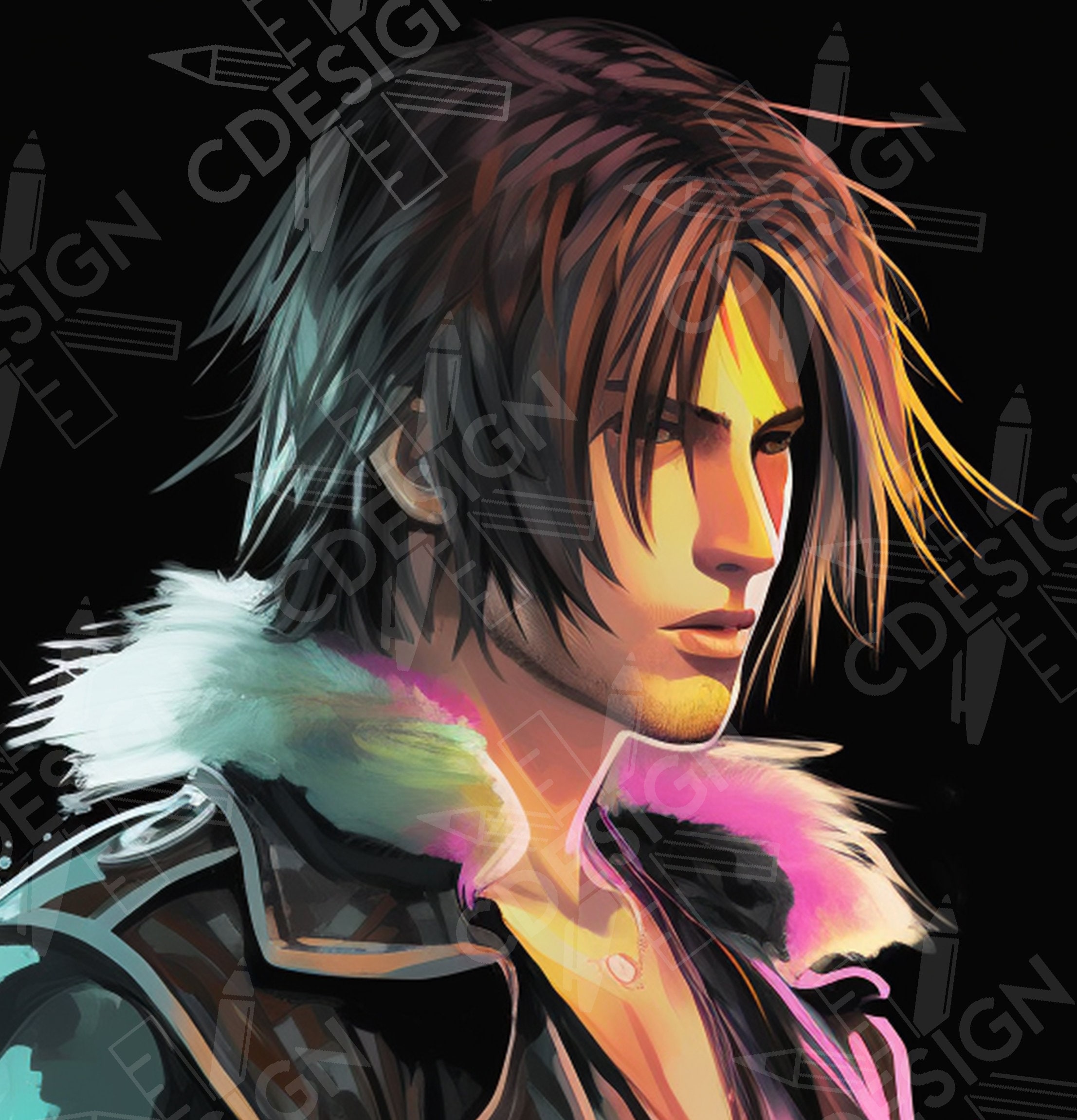 Squall Leonhart "leon" A4 Digital Art Print, Final Fantasy VIII Self ...