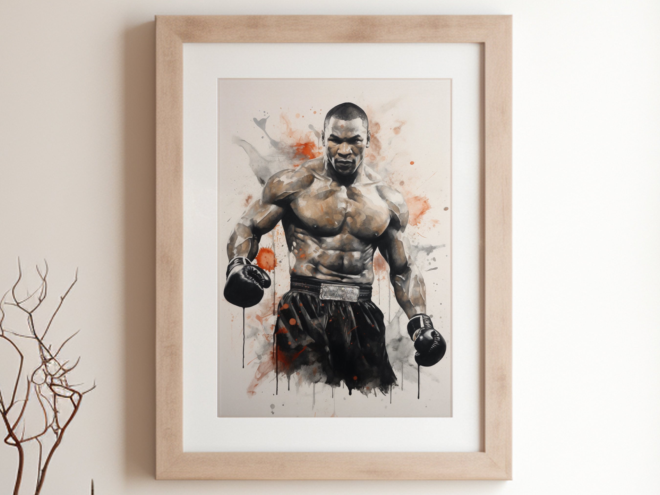 Mike Tyson A4 Watercolour Print - Tribute to the Boxing Legend and ...