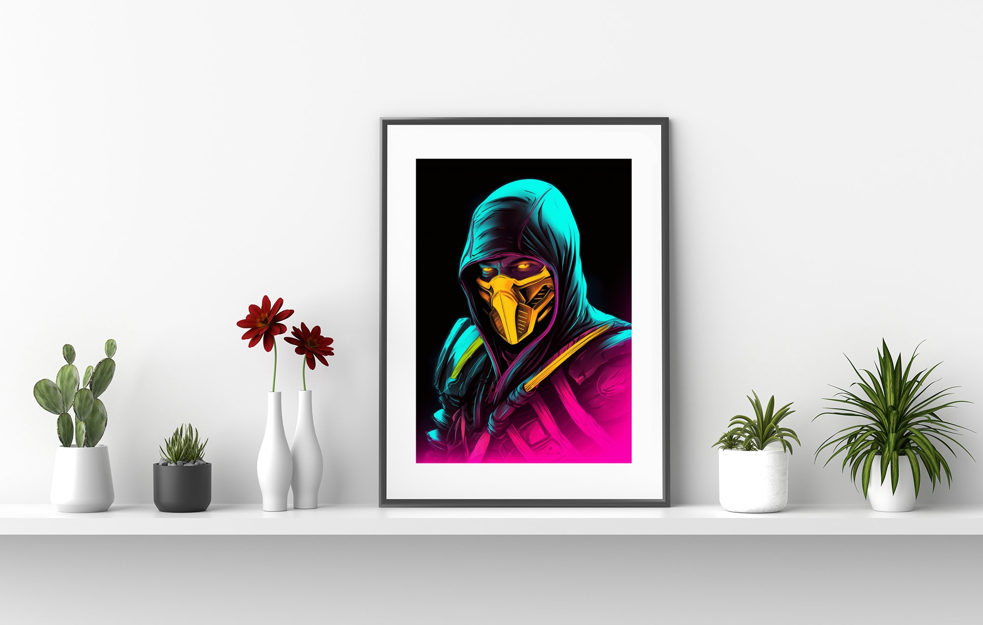 Scorpion Mortal Kombat A4 Digital Art Print, Self-print Gaming Decor ...
