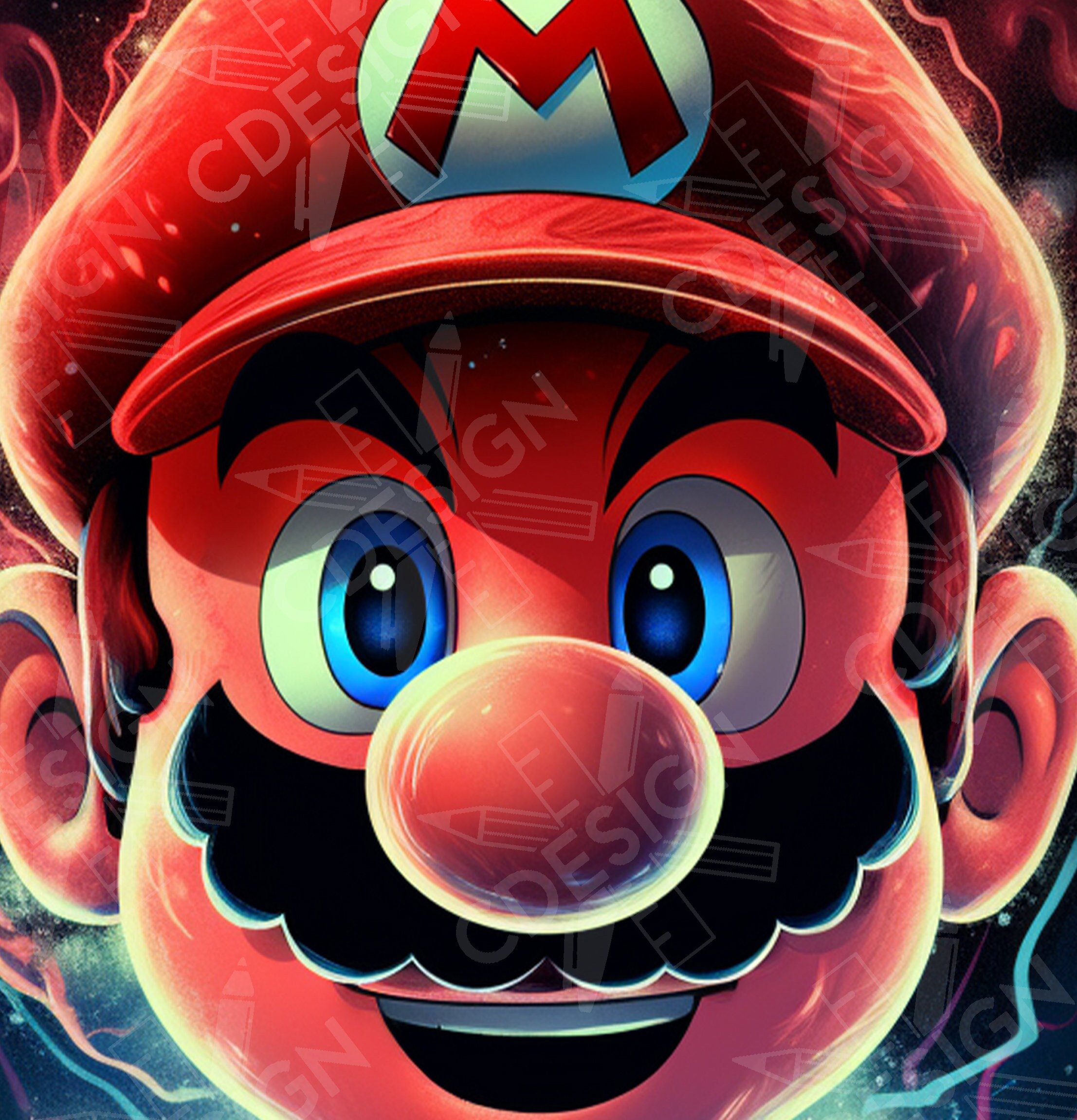 Super Mario A4 Digital Art Print, Self-print Classic Video Game Decor ...