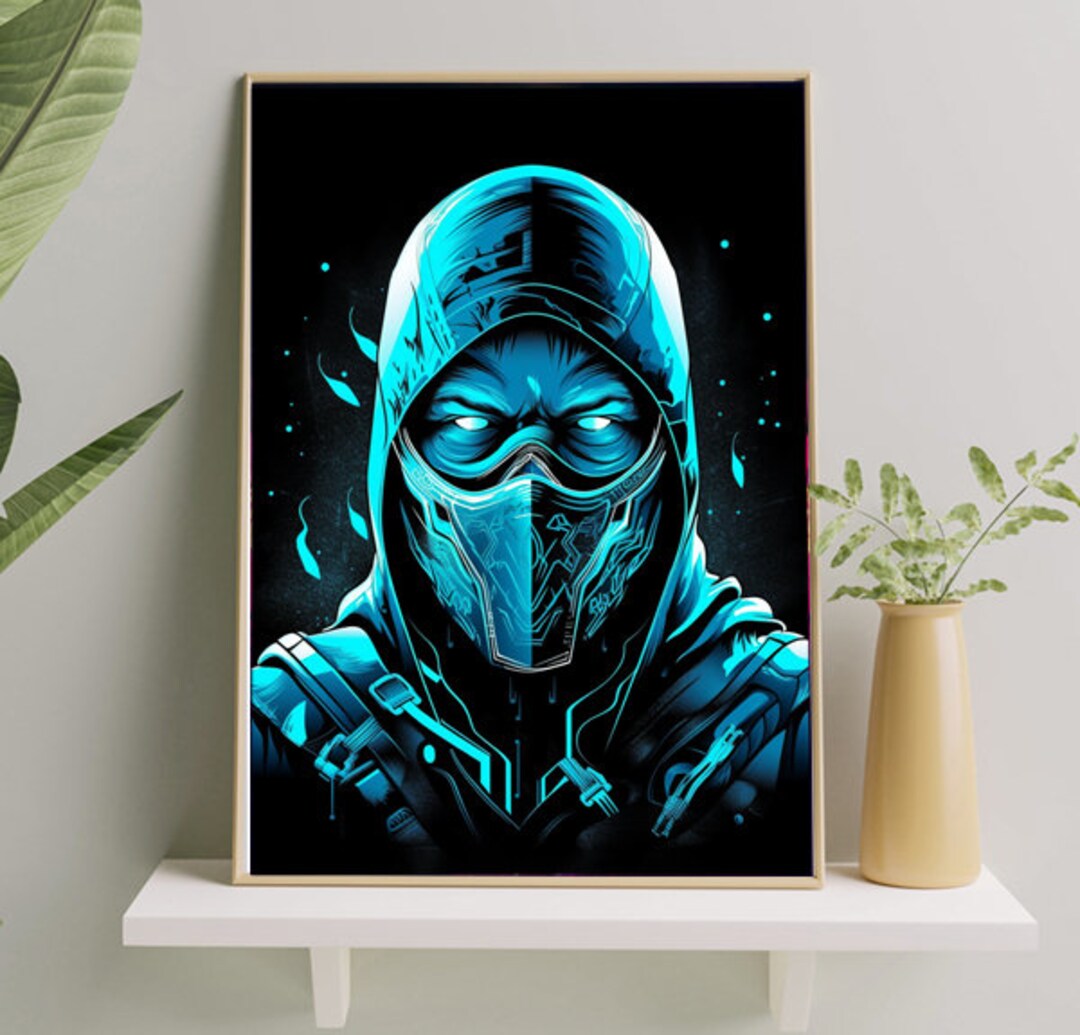 Sub-zero Mortal Kombat A4 Digital Art Print Self-print Gaming - Etsy