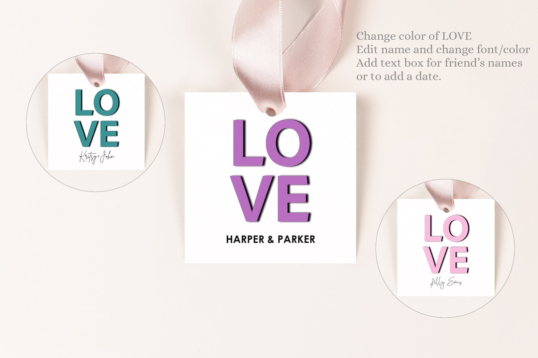Printable Gift Tag- Love Gift Tag-favor Tag - Etsy