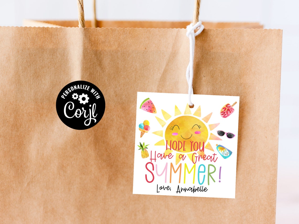 Summer Gift Tags End of School Year - Etsy