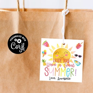 Summer Gift Tags End of School Year - Etsy