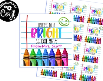 Back to School Gift Tag Have a Bright School Year Gift Tag - Etsy
