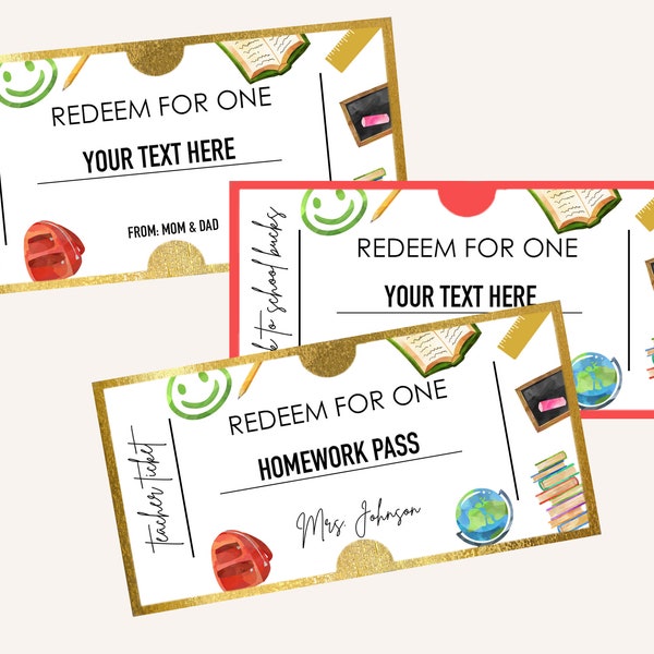 Classroom Coupons - Etsy