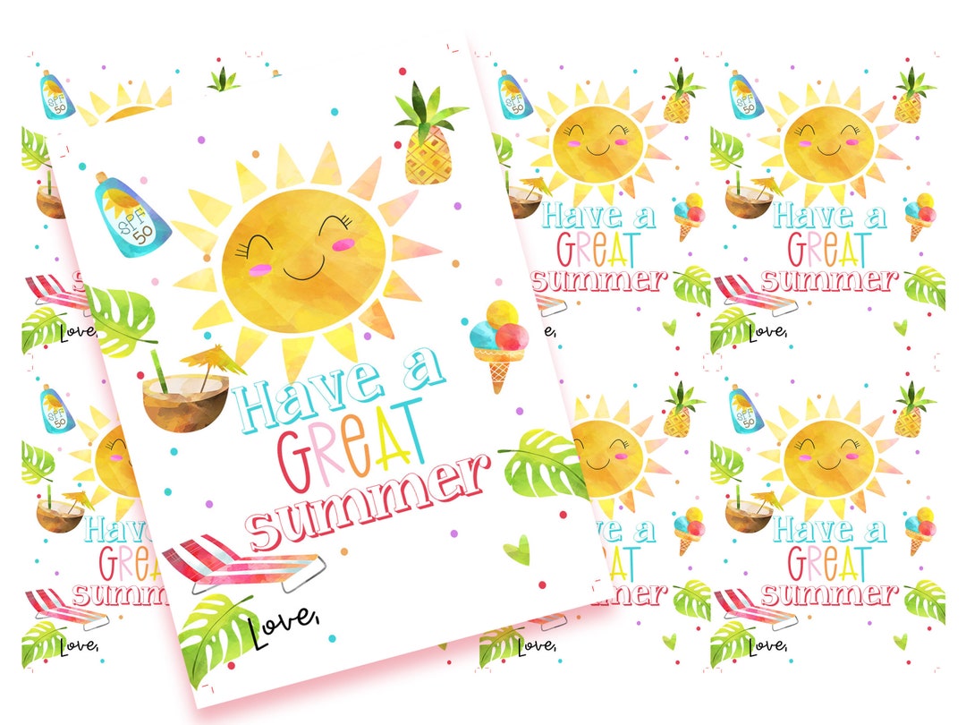Summer Gift Tags End of School Year Have a Great Summer - Etsy