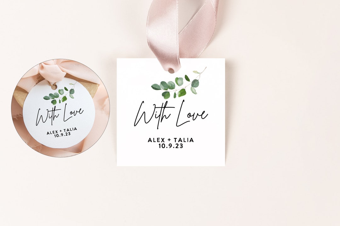 Printable With Love Favor Tag-gift Tag With Love-editable - Etsy