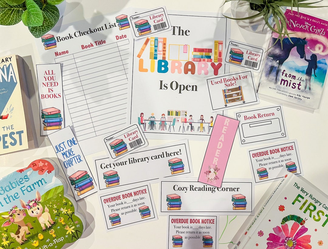 Dramatic Play Pretend Library - Etsy