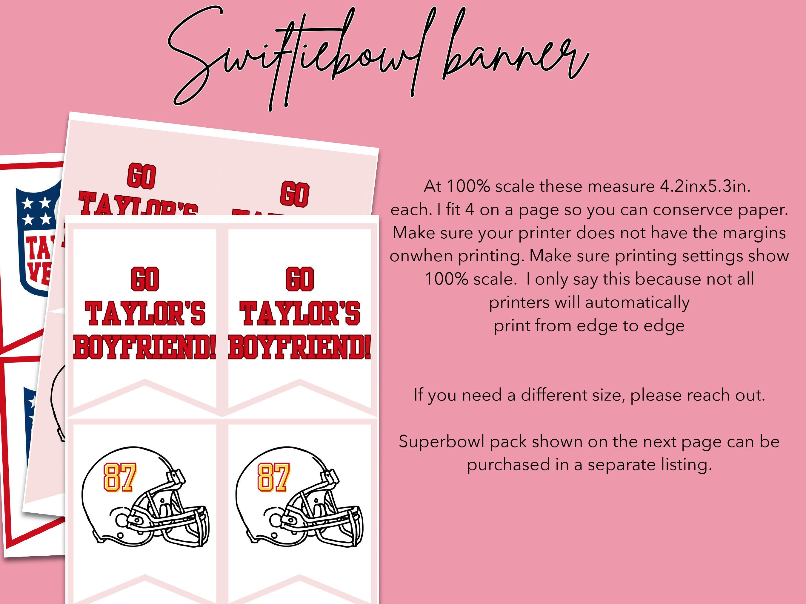 Taylor Swift Swiftiebowl Party Banner Taylor Swift Banner T Swift Party ...