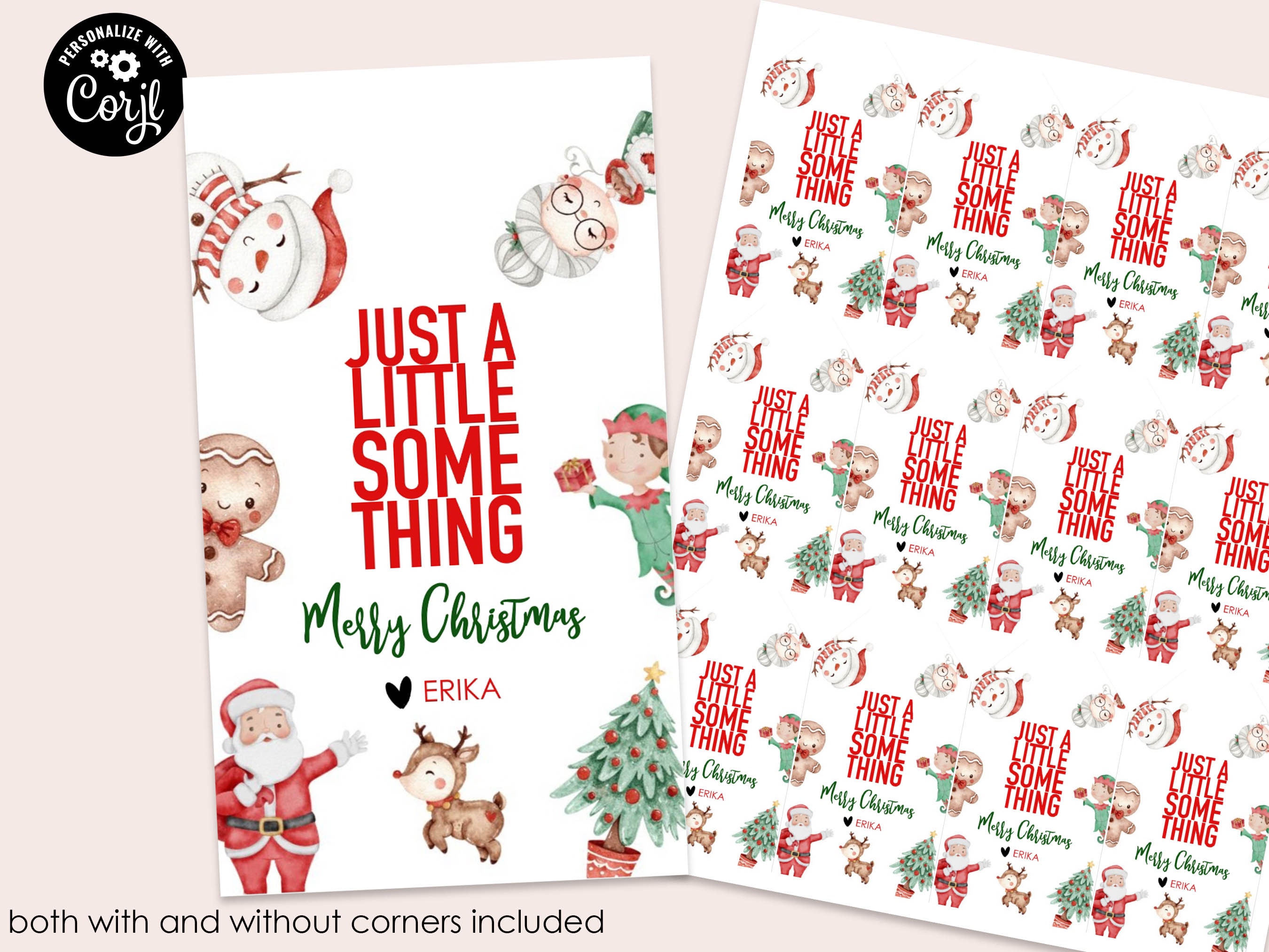 Just a Little Something Christmas Tag, Christmas Kindness Tag ...