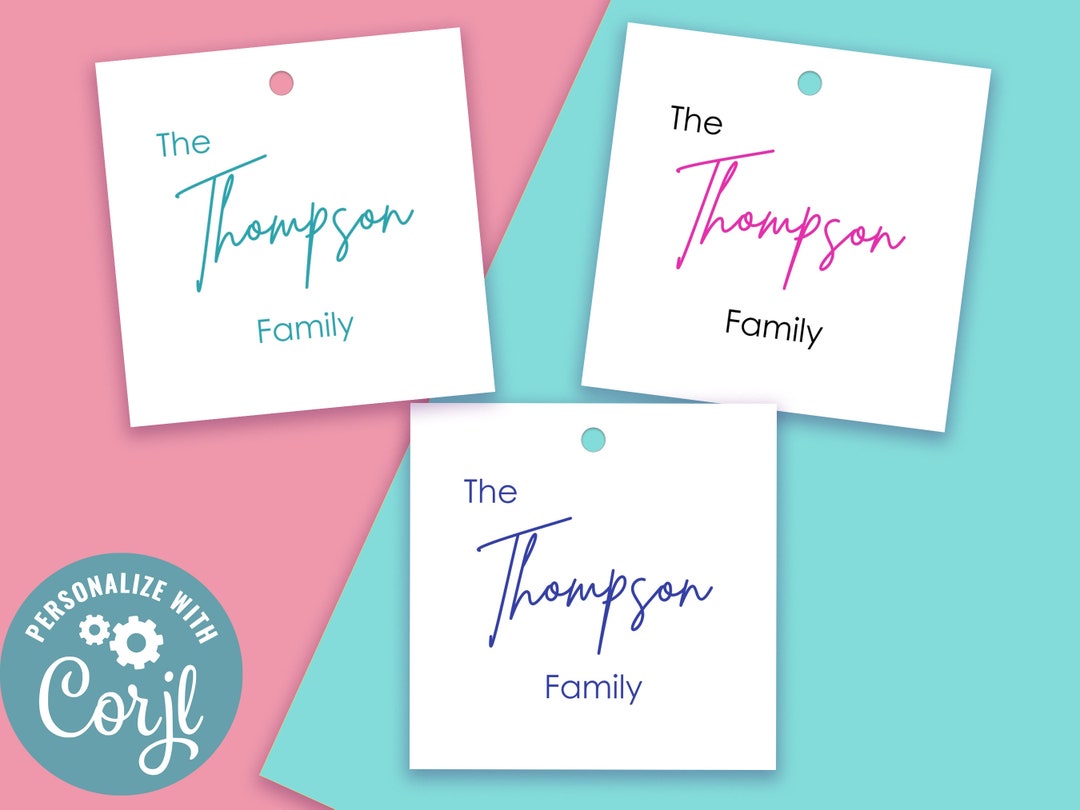 Printable Gift Tag- Edit Your Name-custom Name Tag - Etsy