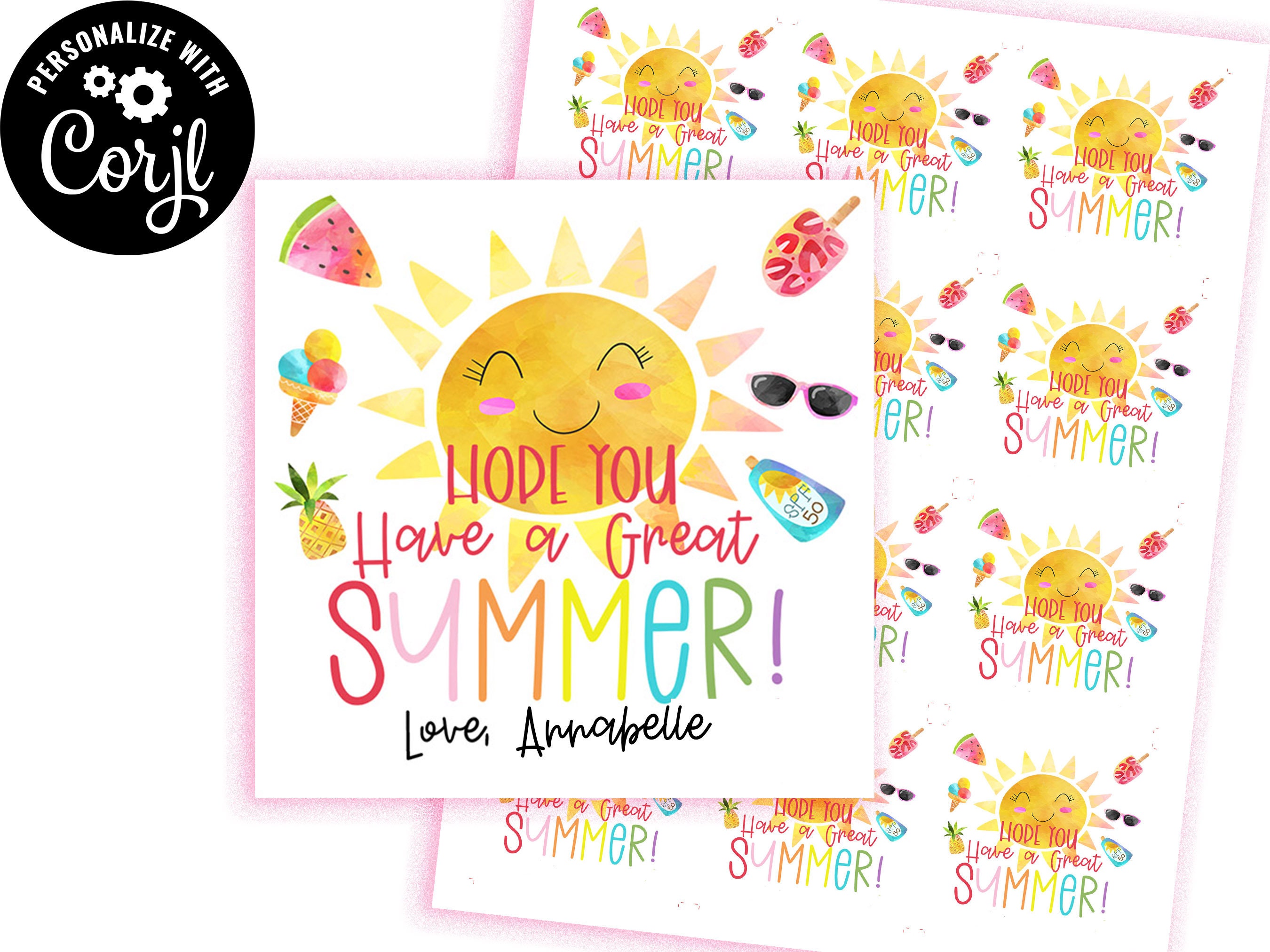 Summer Gift Tags End of School Year - Etsy
