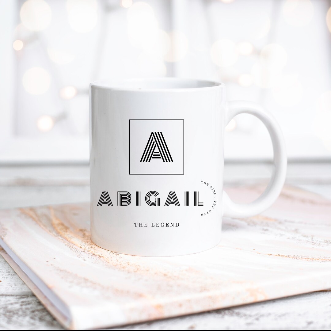 Abigail, Abigail Mug, Customized Mug, White Mug, Abigail Name, Abigail ...
