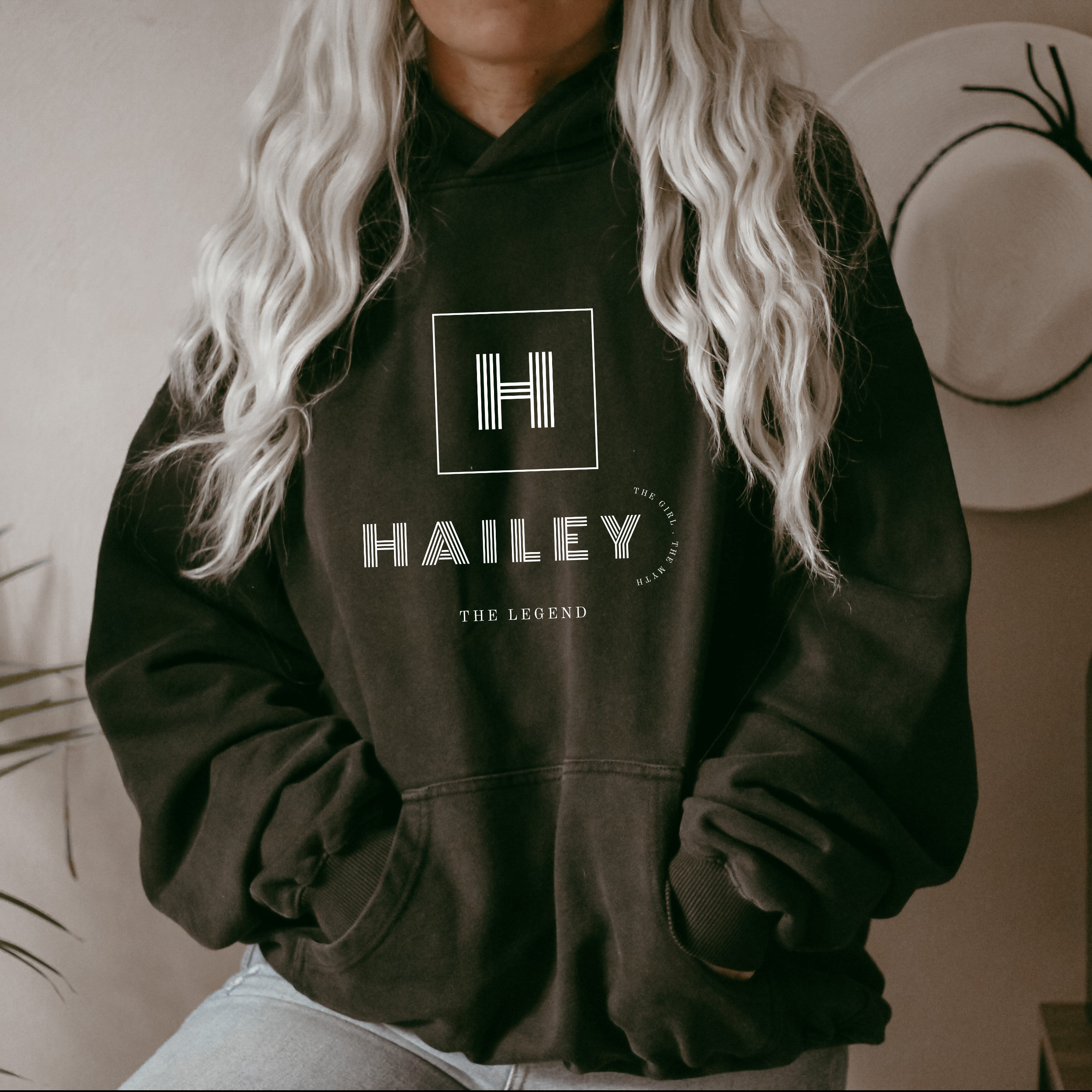Hailey, Haily Hoodie, Black Hoodie, Personalized Hoodie, Hailey Name ...