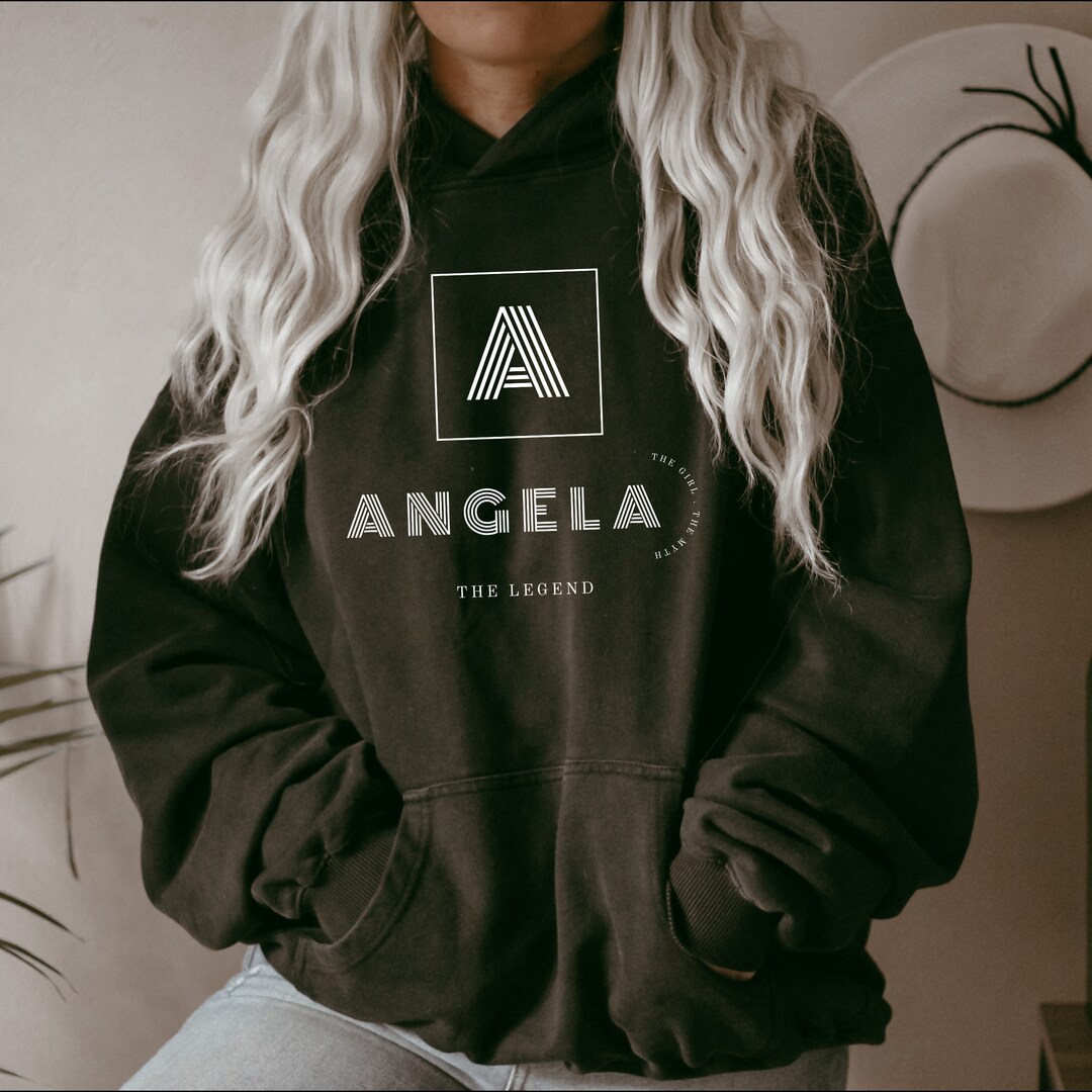 Angela, Angela T-shirt, Angela Tee, Black Hoodie, Angela Name, Angela ...