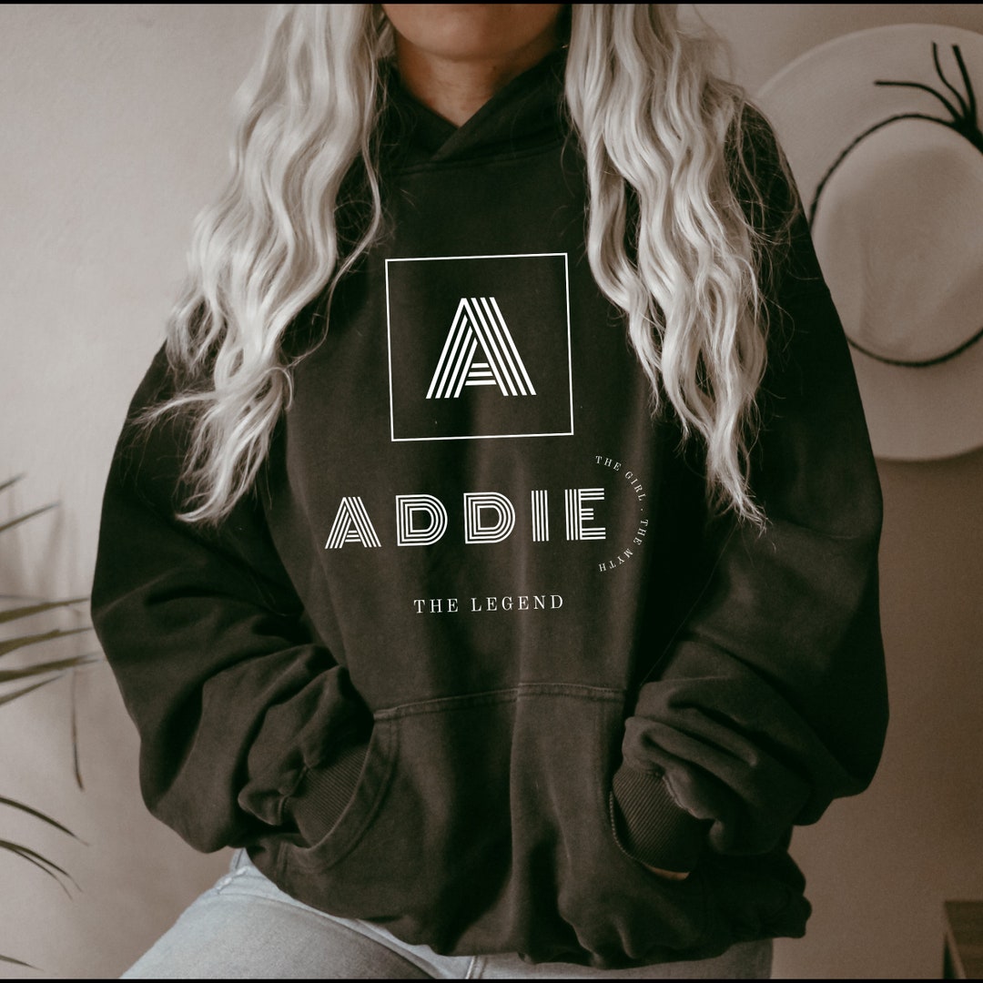 Addie, Addie Hoodie, Black Hoodie, Customized Hoodie, Addie Name, Addie ...