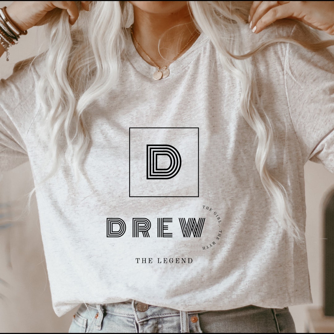 Monogram, Drew, Name on T-shirt, Drew Gift, Drew Birthday, Drewlovers ...