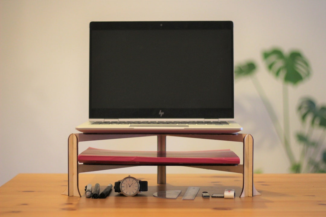 Laptop Stand and Desk Organiser Two Tier - Etsy Canada