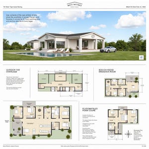 Custom Modern 4-bedroom House Plans With Realistic 3D Design Services ...