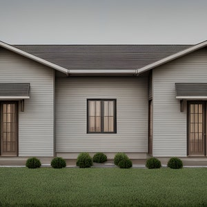 Modern Semi Detached House Plan 2 Bedroom & 2 Bath Room With Original ...