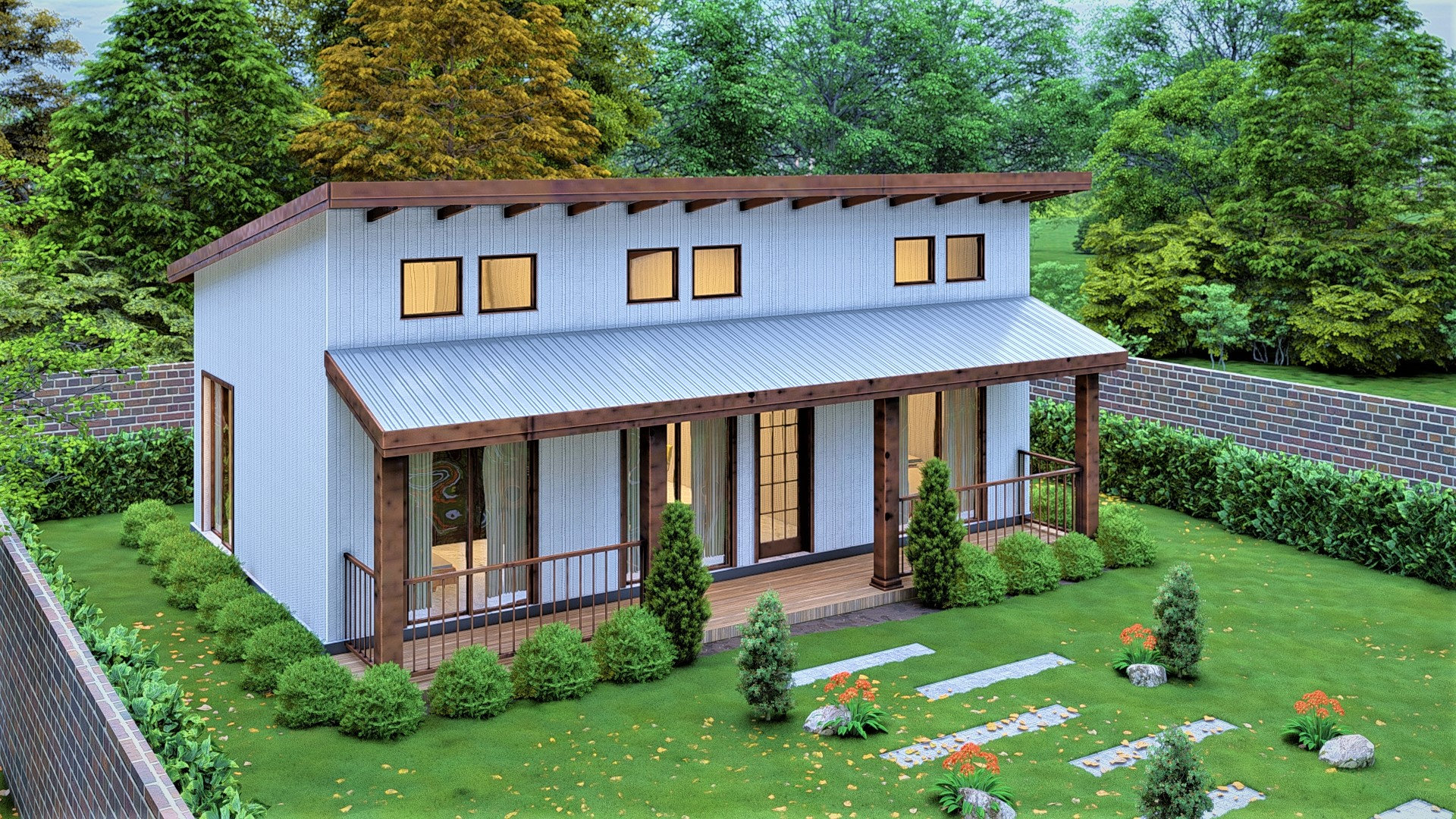 Custom Modern Tiny House Plans 3 Bedroom & 2 Bathroom With - Etsy