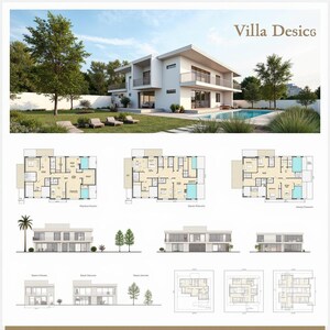 Custom Modern 4-bedroom House Plans With Realistic 3D Design Services ...