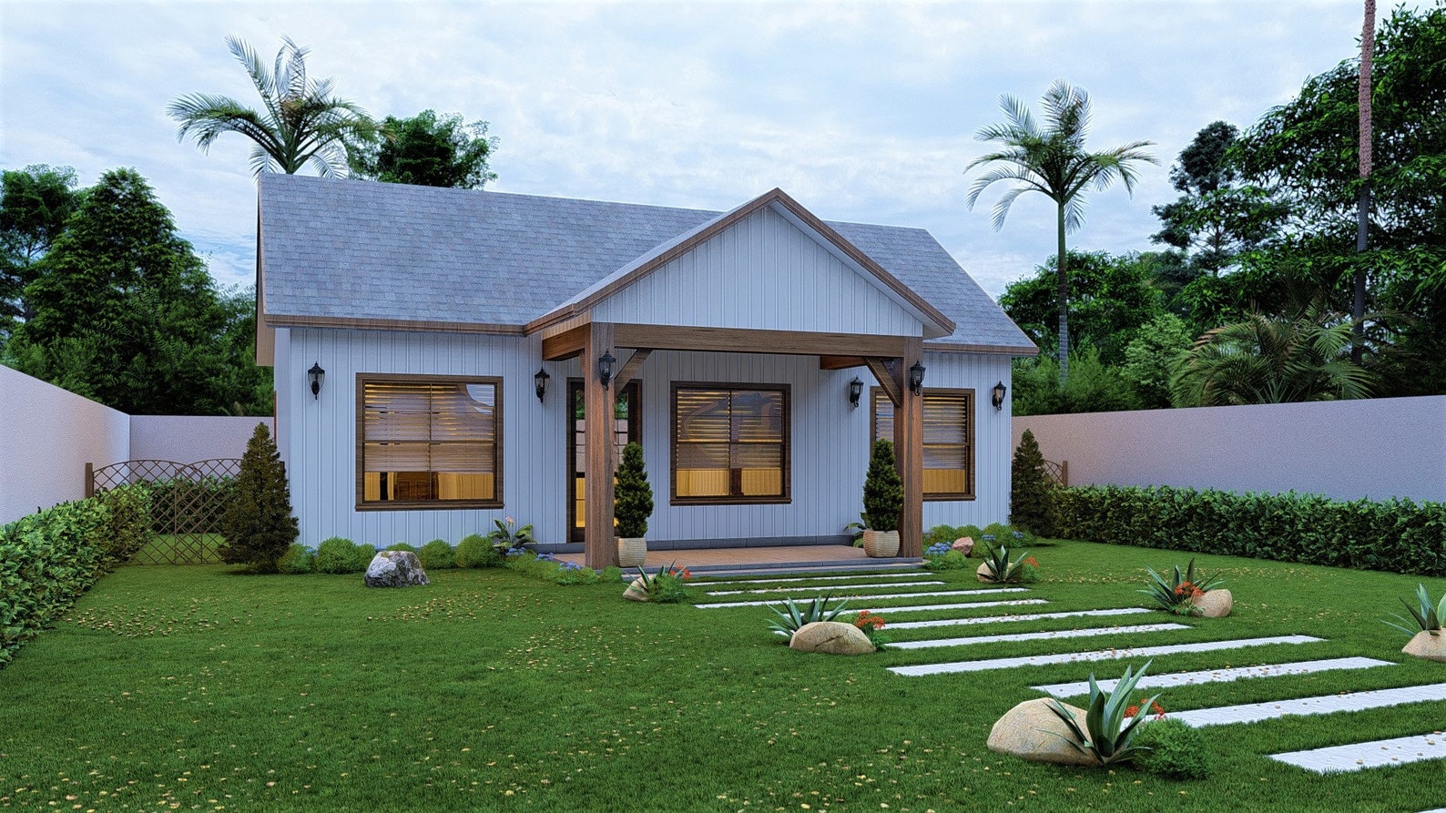 Custom Modern Tiny Cottage House Plans 2 Bedroom & 2 Bathroom - Etsy