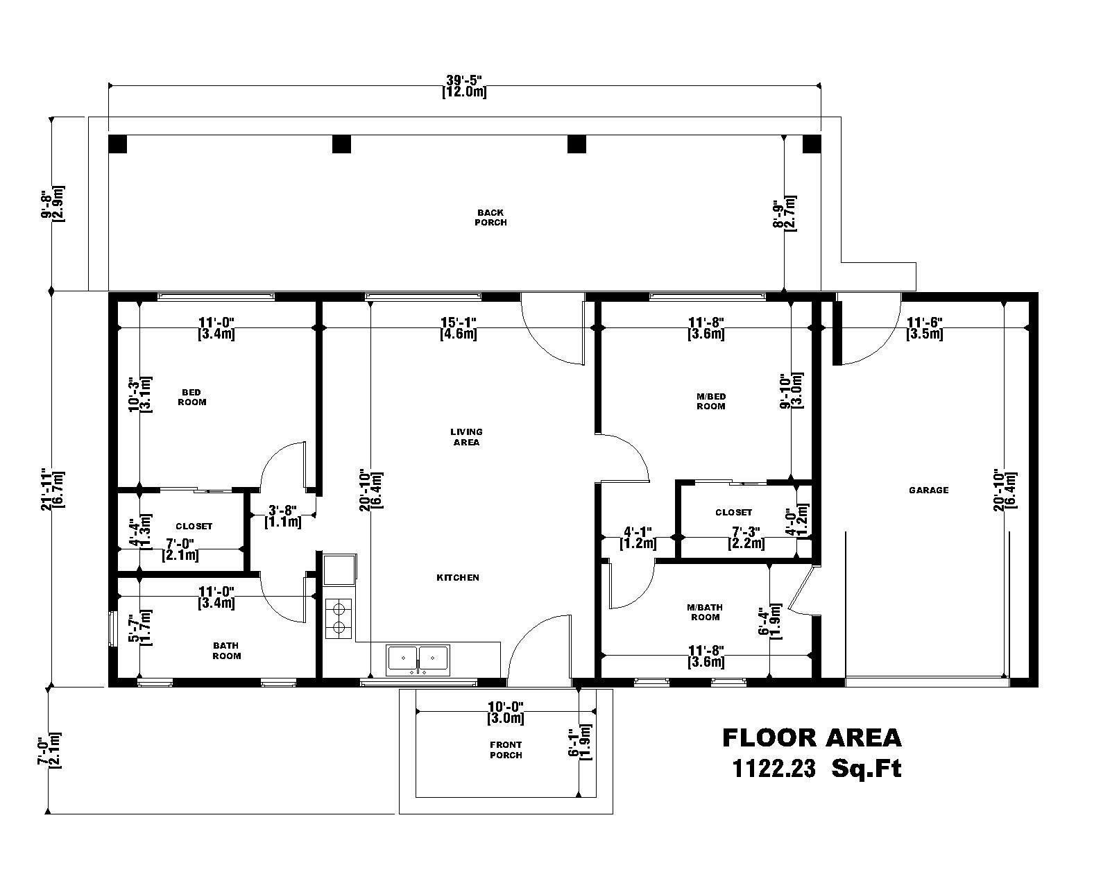 Custom Modern Cabin House Plan 2 Bedroom & 2 Bath Room With Original ...