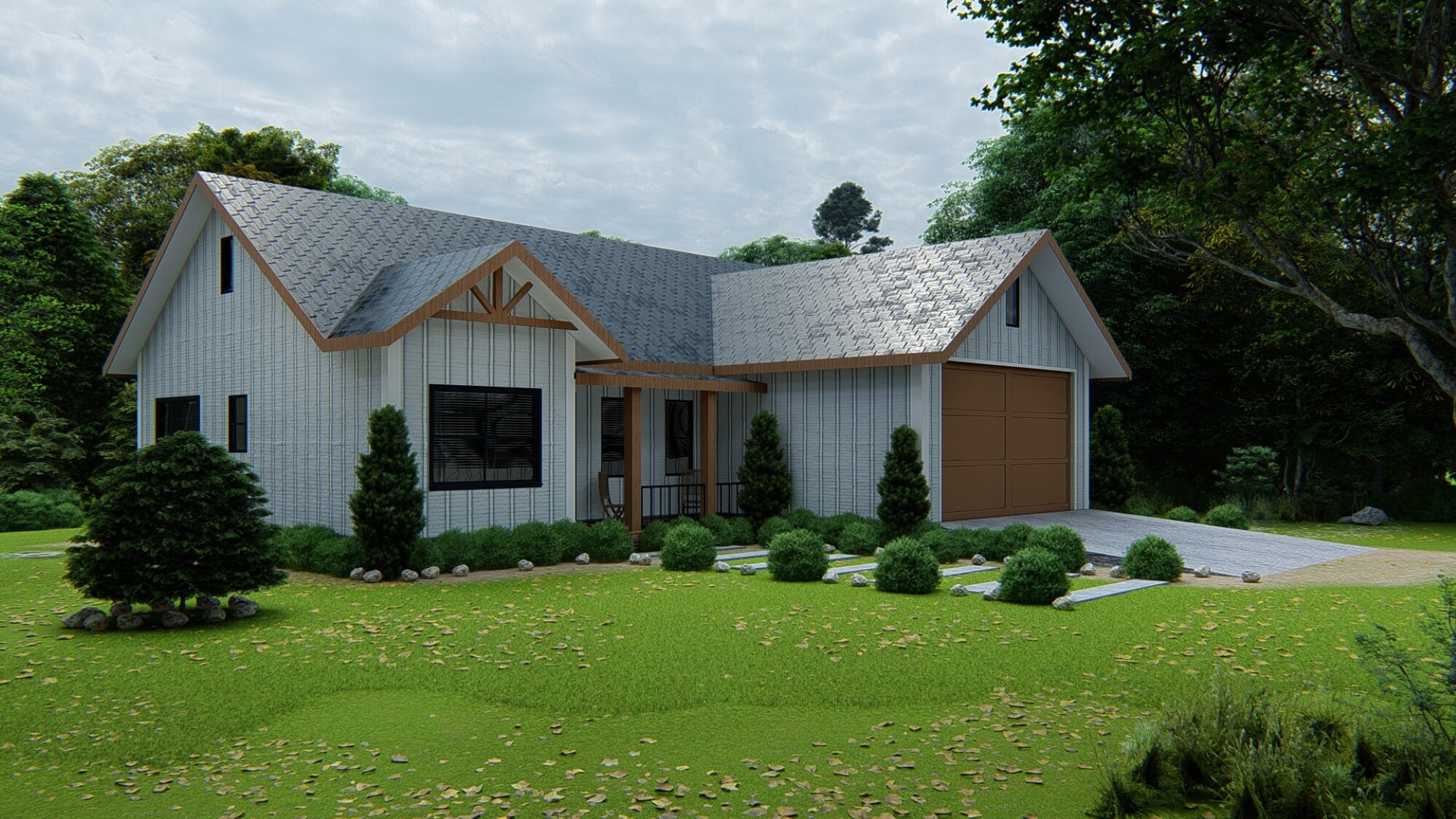 Custom Modern Country House Plans Cottage Cabin House Plans - Etsy