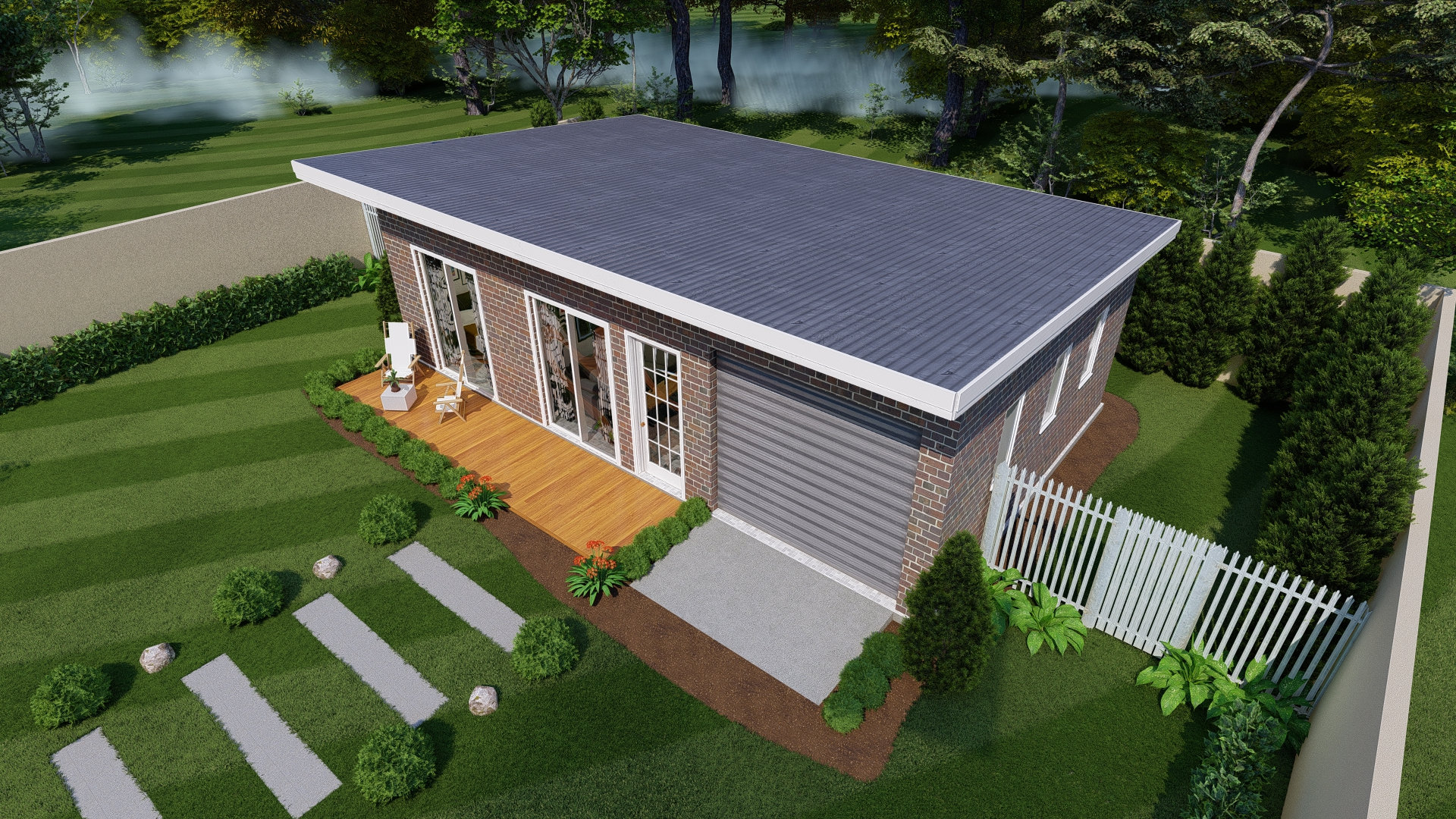 Custom Modern Flat Roof Tiny House Plans 2 Bed Room 1 Bath - Etsy