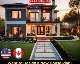 Custom Modern House Plans & 2D-3D Architectural Visualization Services - Etsy