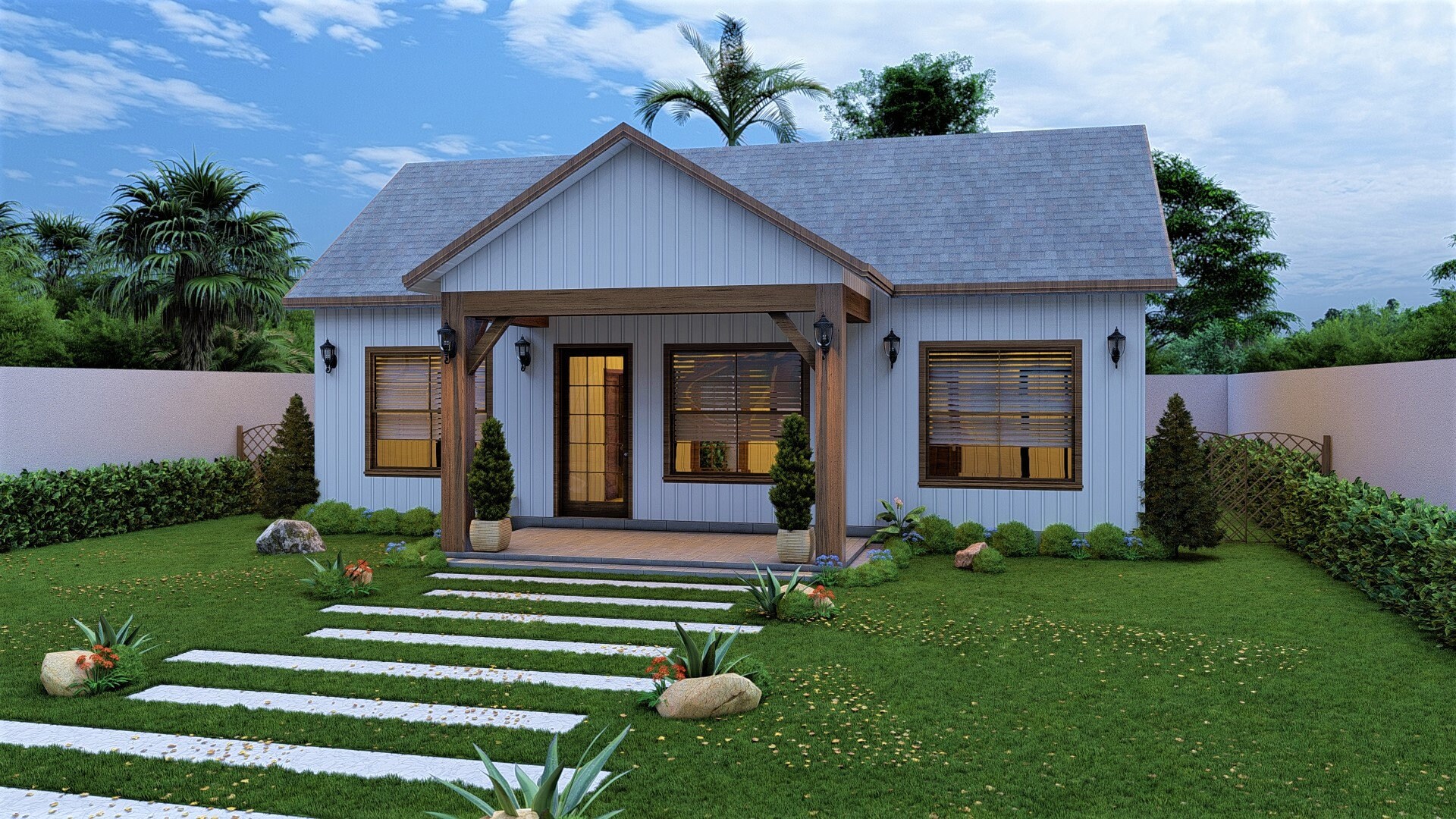 Custom Modern Tiny Cottage House Plans 2 Bedroom & 2 Bathroom - Etsy