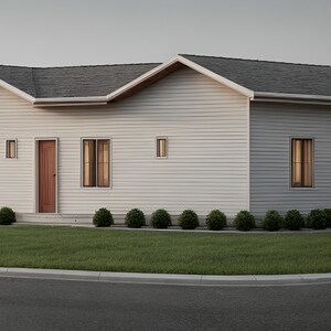 Modern Semi Detached House Plan 2 Bedroom & 2 Bath Room With Original ...