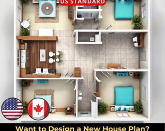 Modern House Plans & 2D-3D Visualization Drafting Services - Etsy