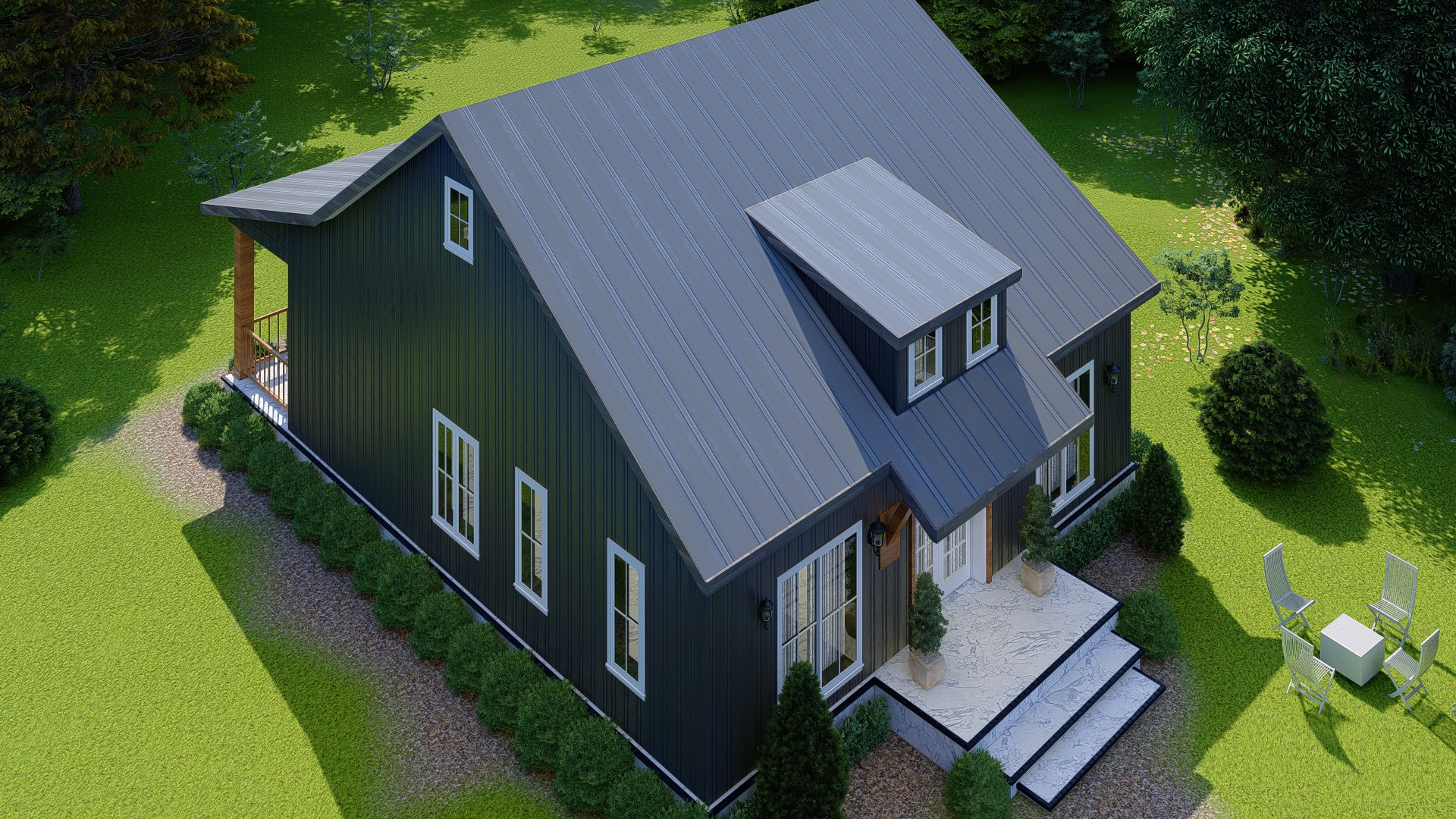 Custom Traditional Tiny House Plan 2 Bedroom & 1 Bathroom With - Etsy