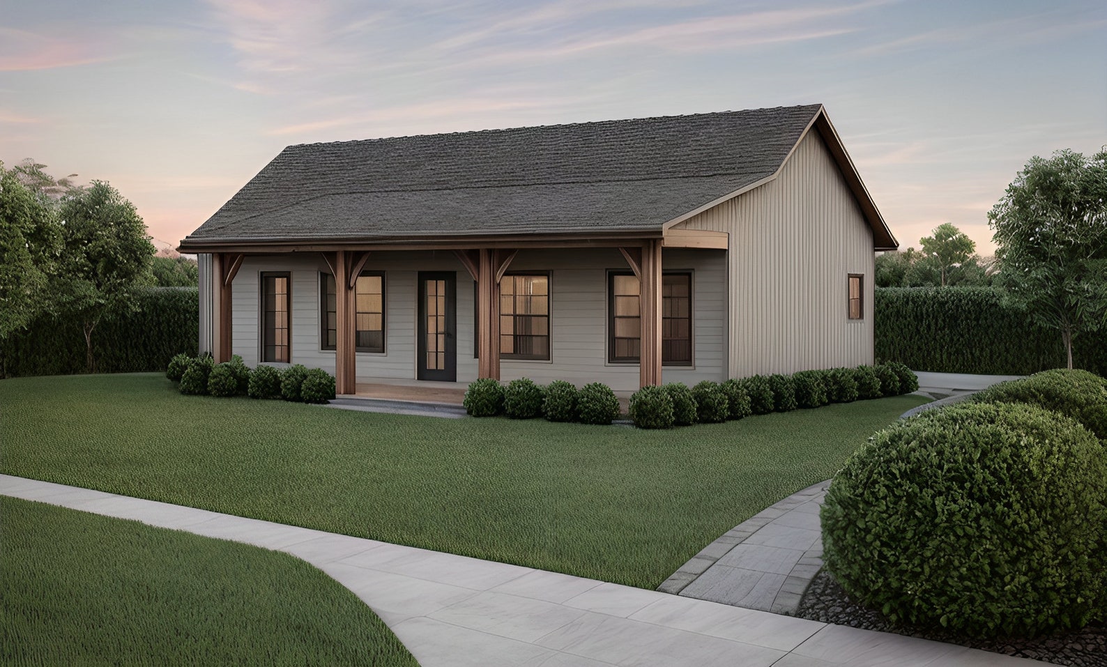 Custom Modern Cabin House Plan 2 Bedroom & 2 Bath Room With Original ...