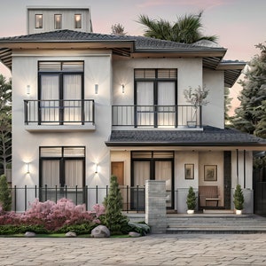 Custom Two Story House Plan 3 Bedroom, 2 Bathroom With Free Valuable ...