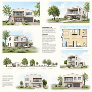 Custom Modern 4-bedroom House Plans With Realistic 3D Design Services ...