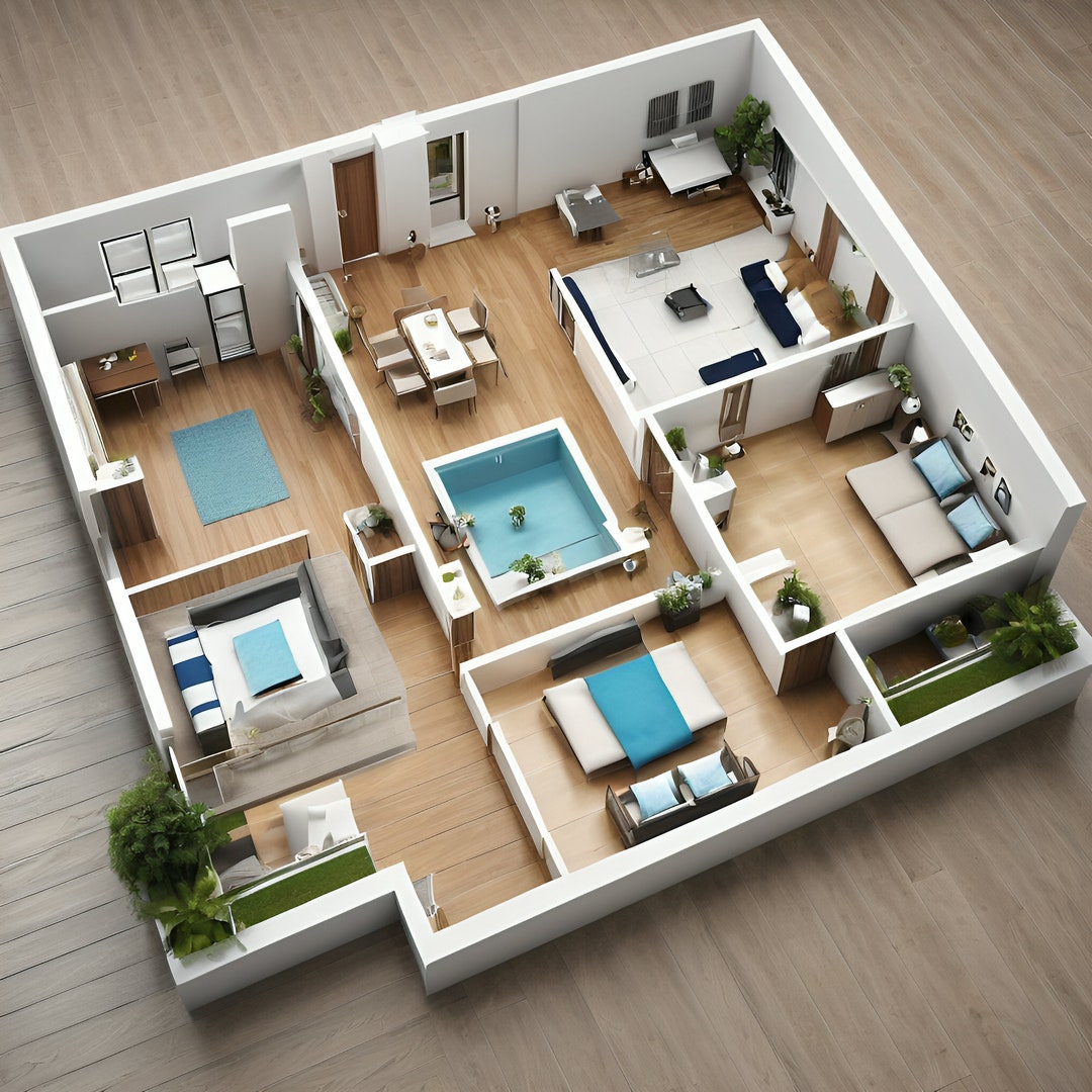 USA Low-cost Modern House Plans & 3D Visualization Services - Etsy