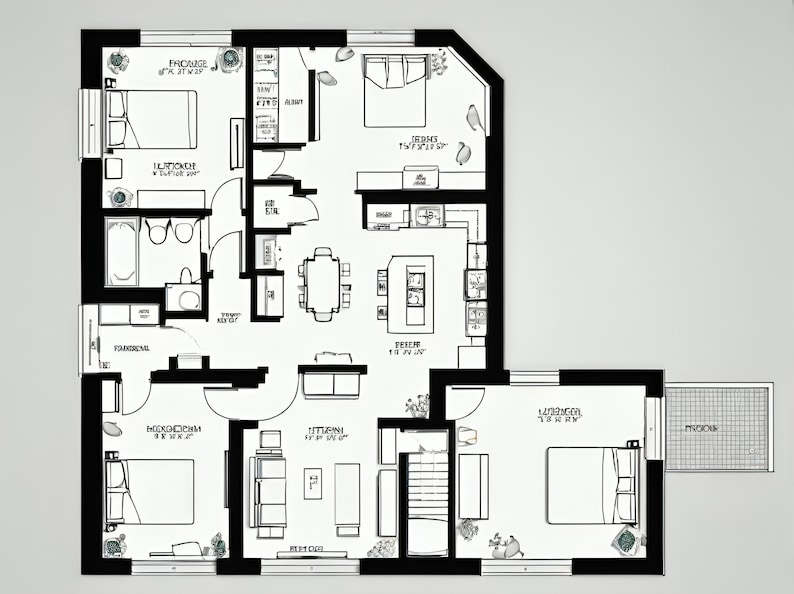 Custom Modern House Plans USA & 3D Visualization - Low-cost - Etsy