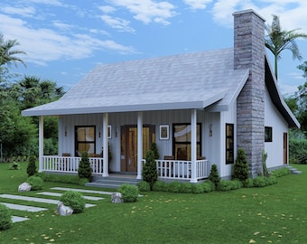 Modern Farmhouse Plans - Etsy