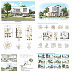 Expert 3D Visualization & House Plans for 4 Bedrooms and Living Spaces ...